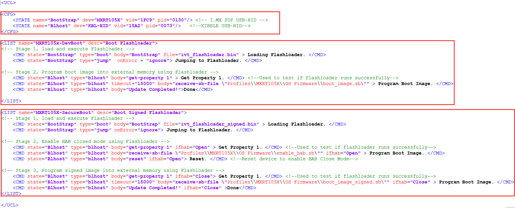 Program bootable image — MCUXpresso SDK Documentation