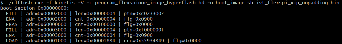 Generate SB file for bootable image programming — MCUXpresso SDK Documentation